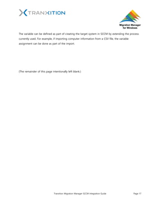 Tranxition sccm integration guide | PDF | Operating Systems | Computer Software and Applications