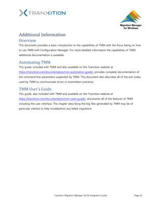 Tranxition sccm integration guide | PDF | Operating Systems | Computer Software and Applications