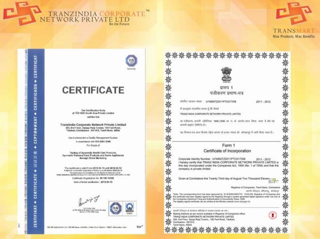 Tranz india corparte network ltd | PPT