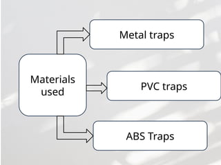 Trap and their types, purpose of traps, materials | PPTX