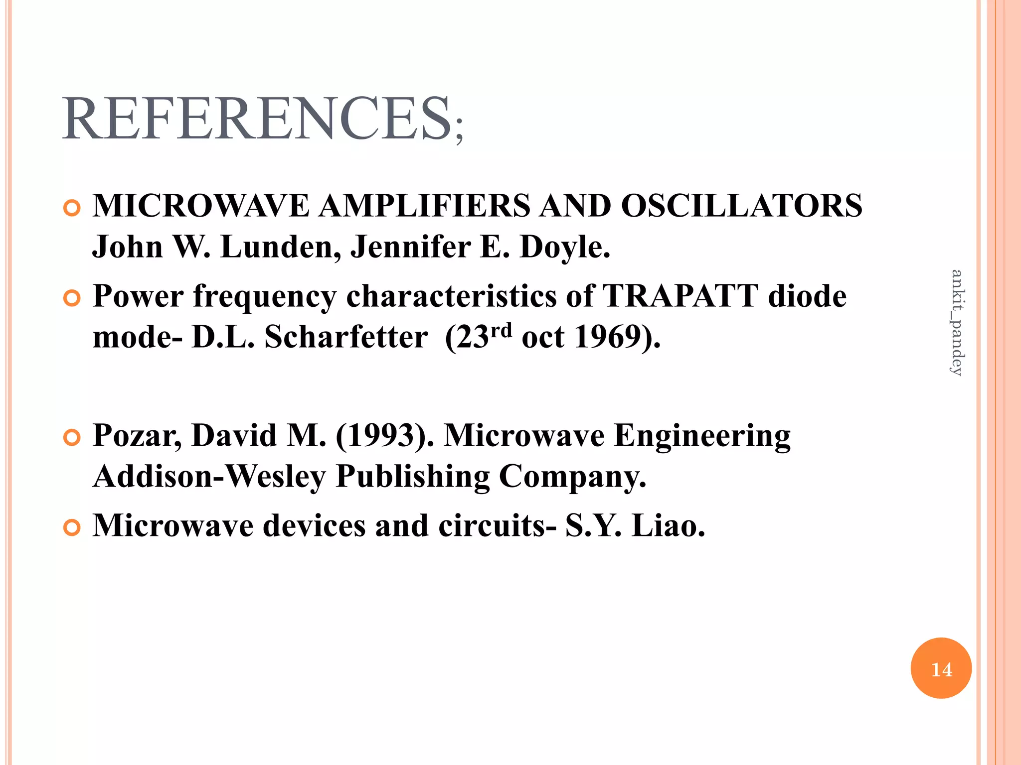 Trapatt diode | PPTX