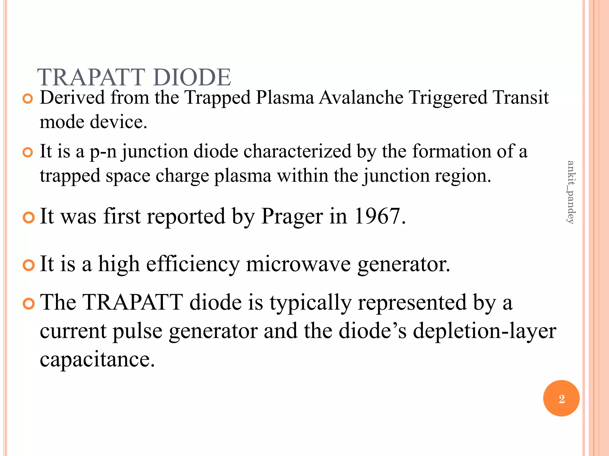 Trapatt diode | PPTX