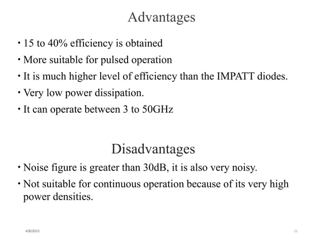 Trapatt diode | PPTX | Physics | Science