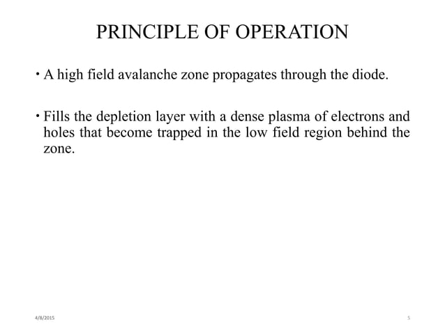 Trapatt diode | PPTX | Physics | Science
