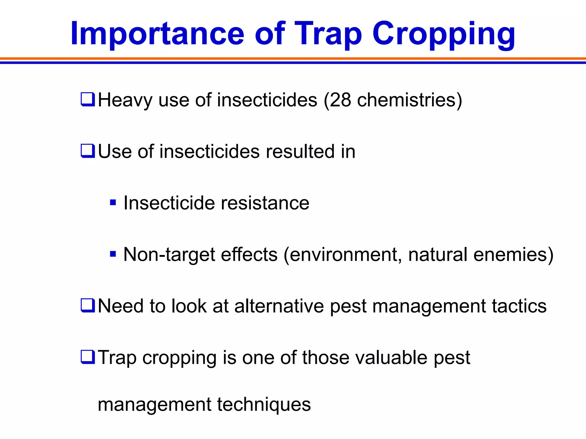 Trap cropping in vegetables 2012 | PPTX