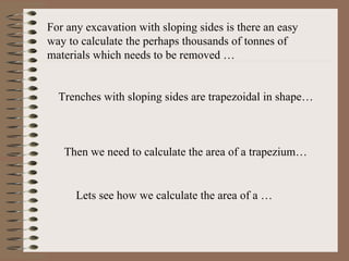 Trapezium Rule Practical Substructure And Excavation Presentation1 | PPT