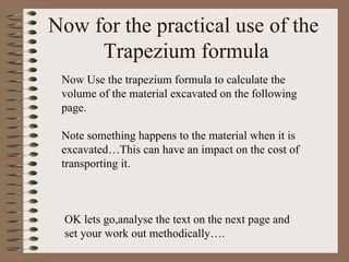 Trapezium Rule Practical Substructure And Excavation Presentation1 | PPT
