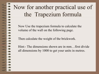 Trapezium Rule Practical Substructure And Excavation Presentation1 | PPT