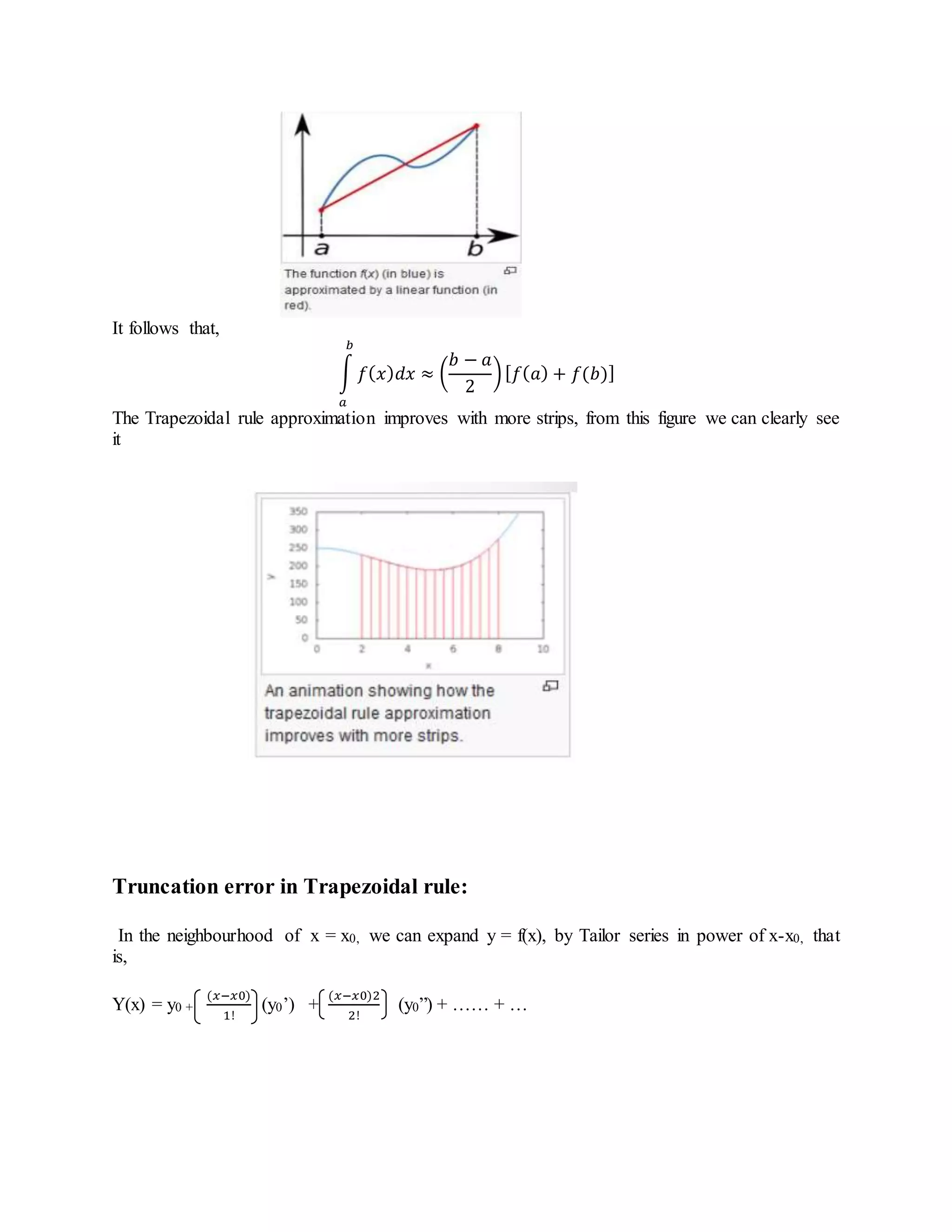 Trapezoidal Method IN Numerical Analysis | DOCX