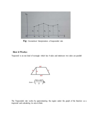 Trapezoidal Method IN Numerical Analysis | DOCX