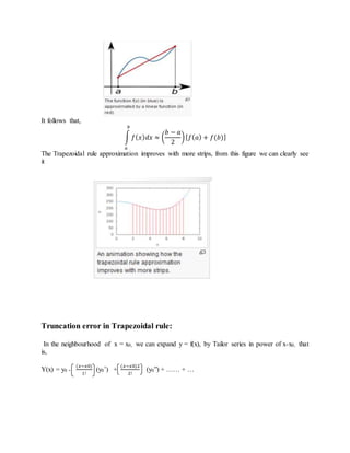 Trapezoidal Method IN Numerical Analysis | DOCX | Physics | Science