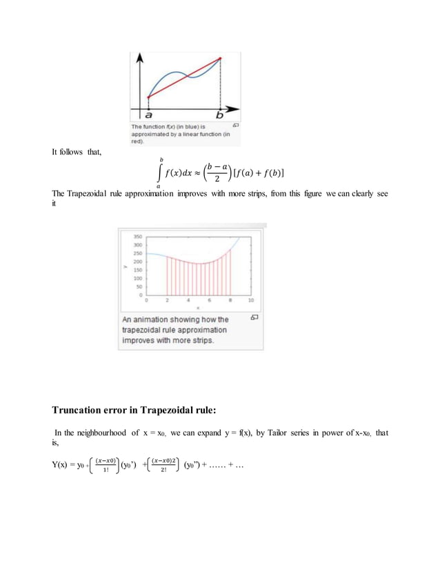Trapezoidal Method IN Numerical Analysis | DOCX | Physics | Science