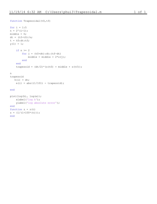 Trapezoidal log log | PDF