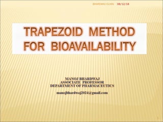 Trapezoid method and bioavailability | PPT