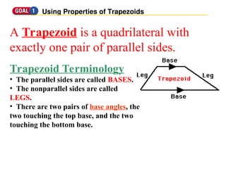Properties of Parallelogram: Trapezoid and Kites | PPT