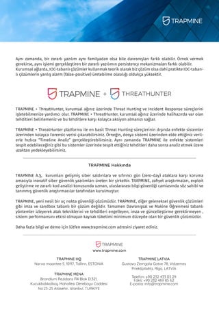 TRAPMINE + ThreatHunter | PDF