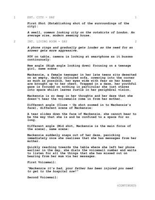 Script Draft #1: Trapped | PDF