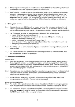 Trapping and Crushing in MEWPS - Guidance from Strategic Forum Plant Safety Group | PDF