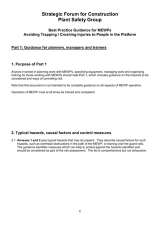 Trapping and Crushing in MEWPS - Guidance from Strategic Forum Plant ...