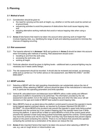 Trapping and Crushing in MEWPS - Guidance from Strategic Forum Plant ...