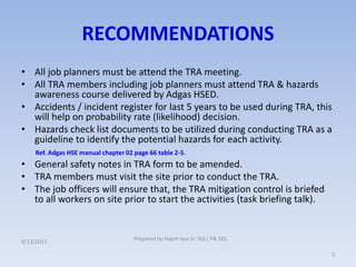 TRA presentation | PPTX