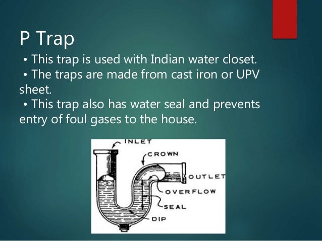 TRAPS AND ITS TYPES USED IN A BUILDING