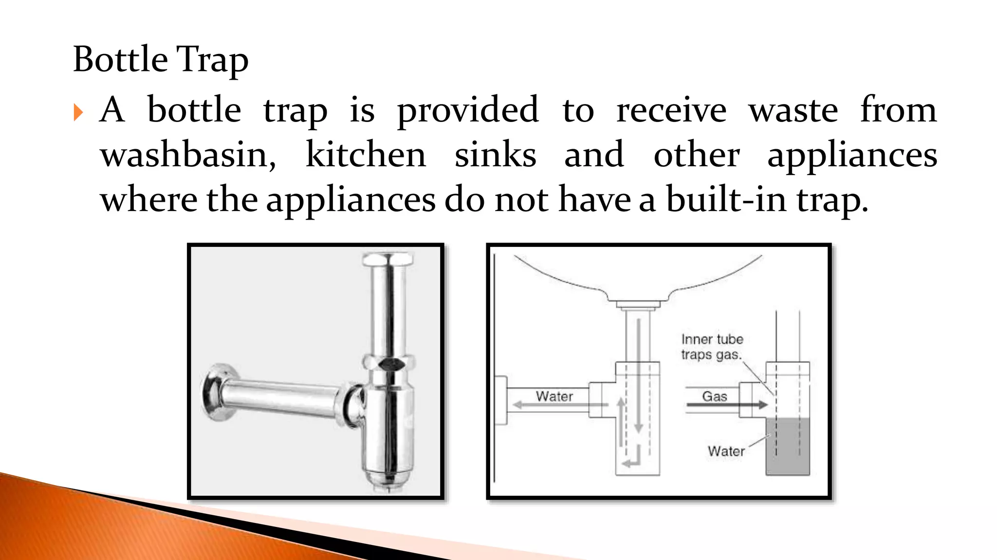 Traps used in plumbing service of building | PPTX