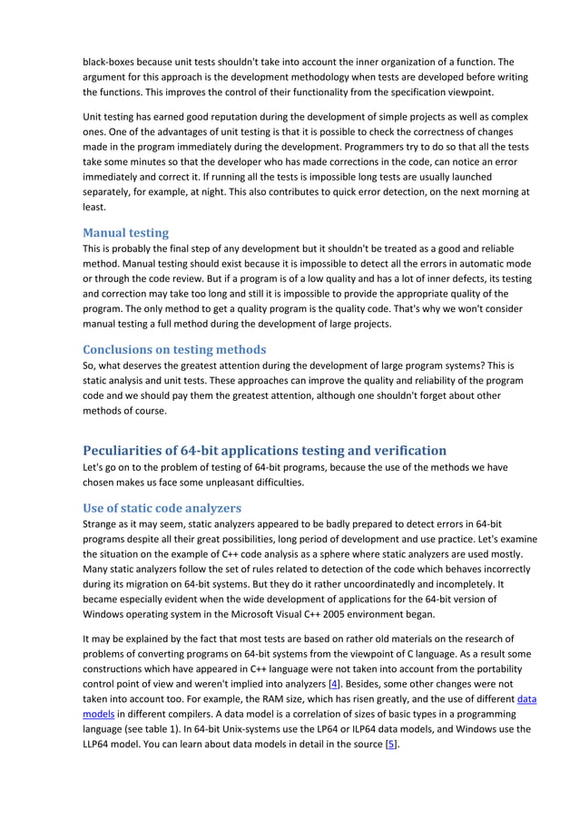 Traps detection during migration of C and C++ code to 64-bit Windows | PDF