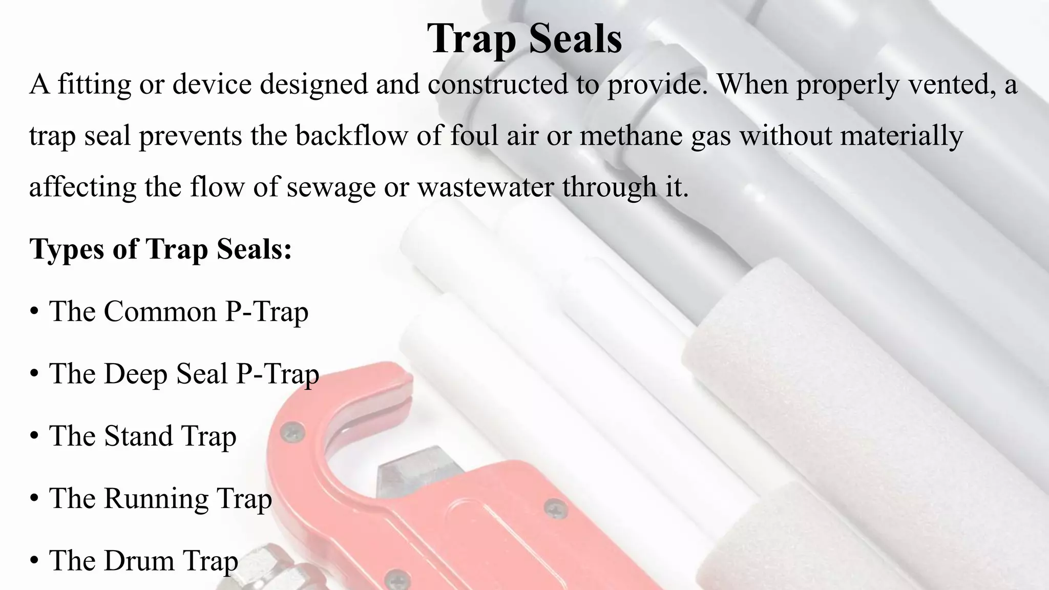 Traps, valves and non return valves industrial technology- building and ...