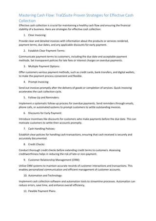 Effective Cash Collection Strategies for Sustainable Financial Health ...