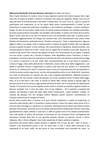 (Trascritto)roberta de monticelli al di qua del bene e del male | PDF