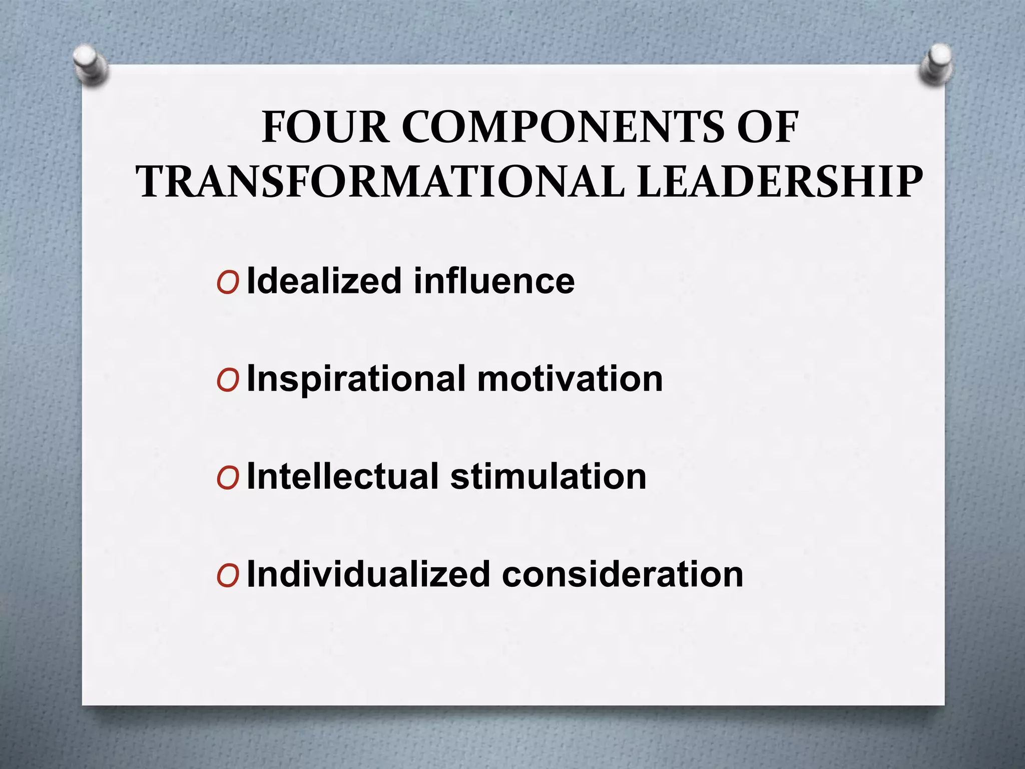 TRANSFORMATIONAL LEADERSHIP | PPTX