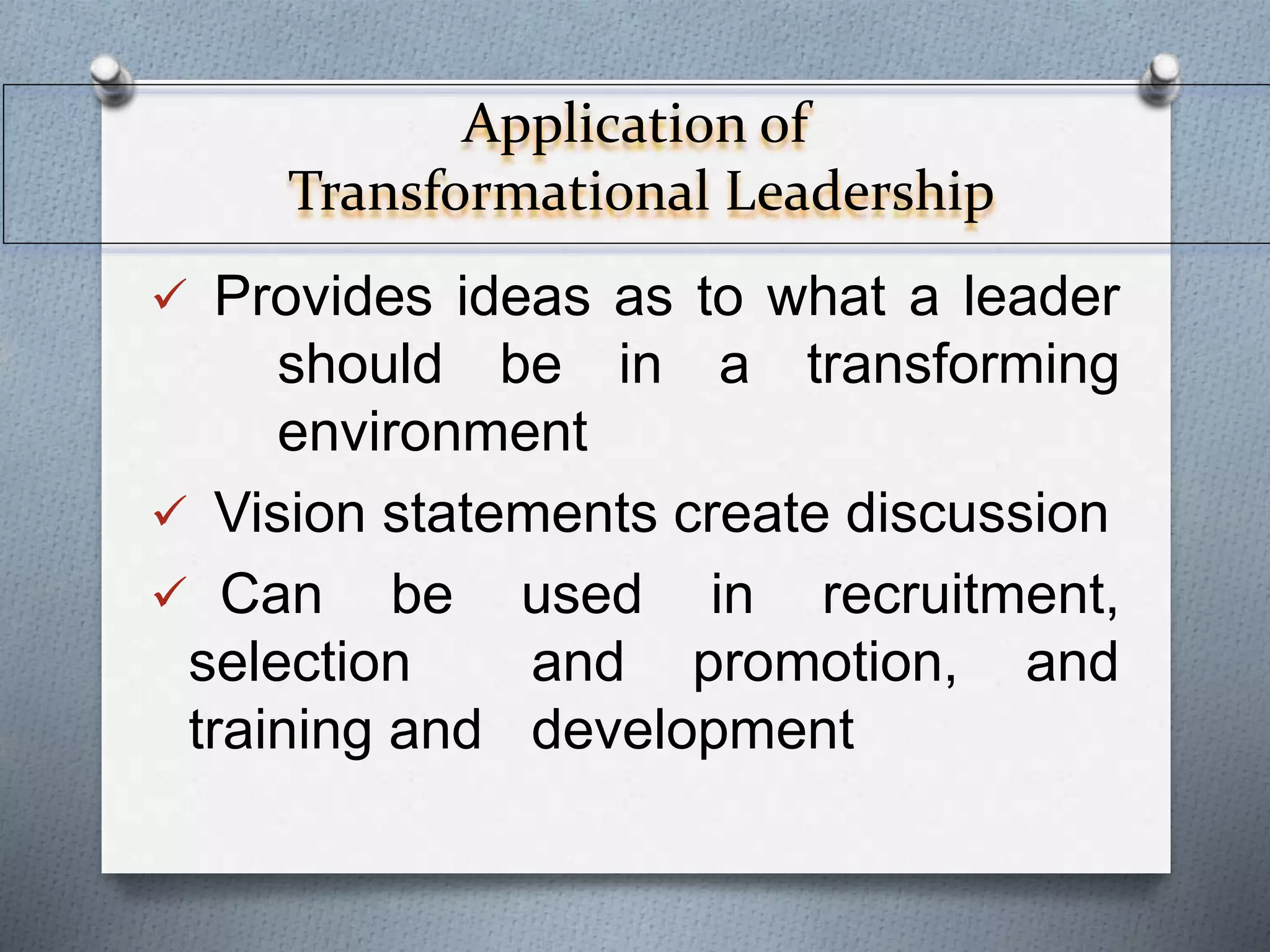 TRANSFORMATIONAL LEADERSHIP | PPTX