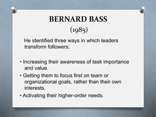 TRANSFORMATIONAL LEADERSHIP | PPTX