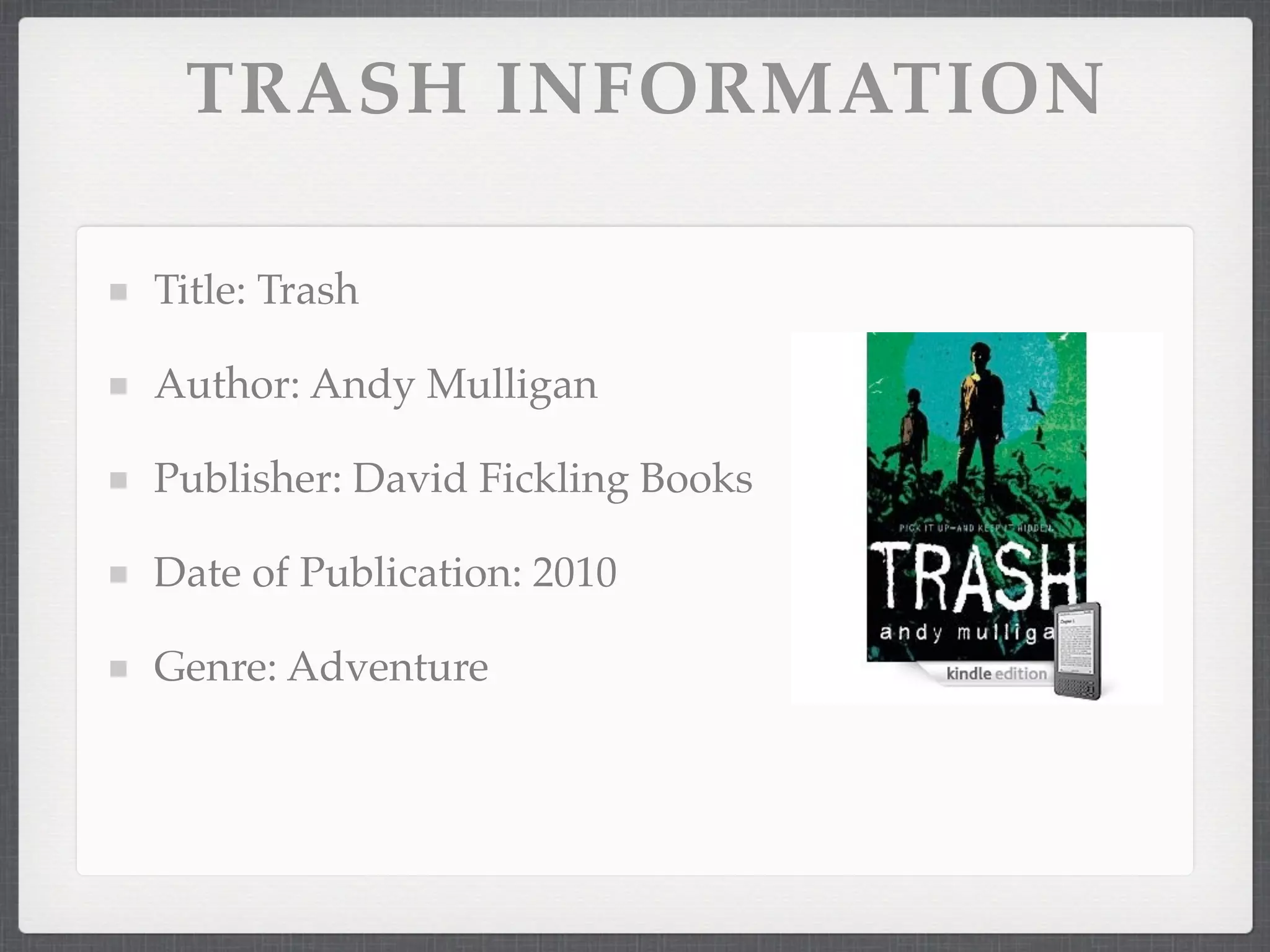 Trash book share | KEY