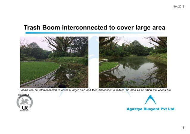 Trash boom for lake cleaning and maintenance [compatibility mode] | PPT