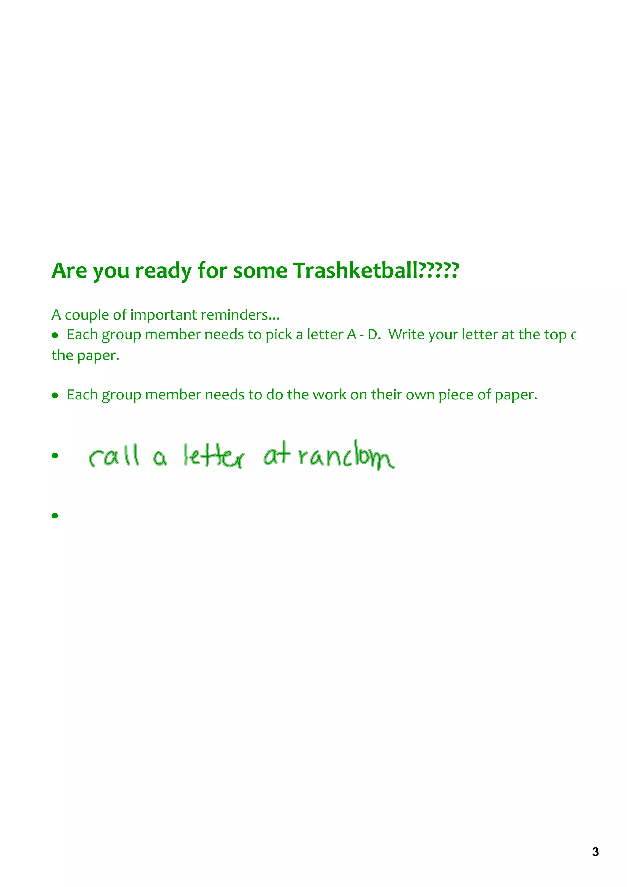 Trashketball Review A | PDF