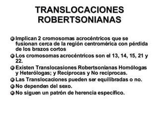 Traslocaciones | PPT