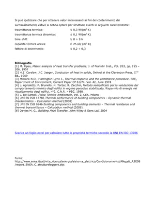 Trasmittanza termica periodica e regime dinamico aspetti teorici e ...