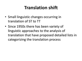 Trasnlation shift | PPTX