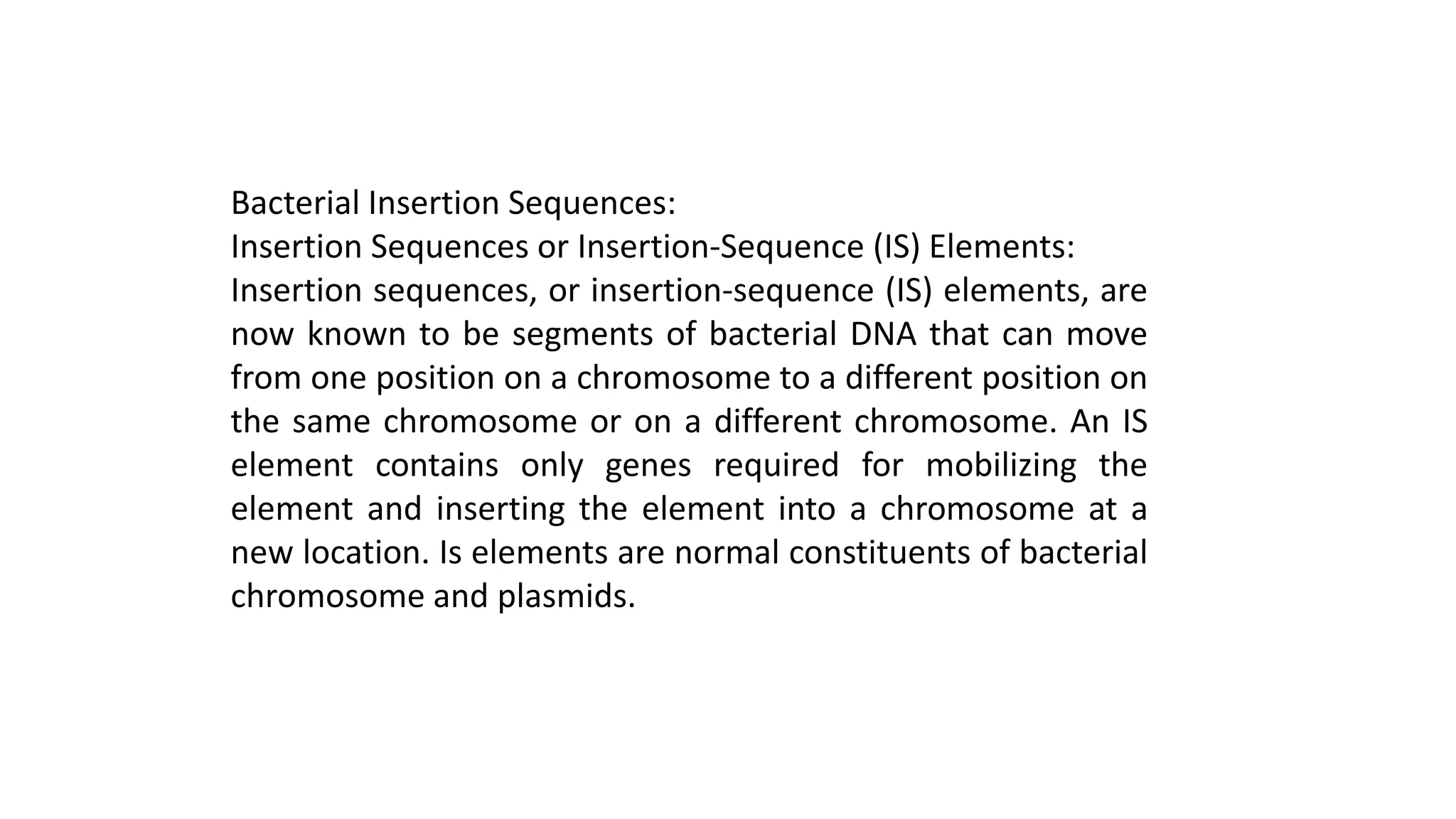 An Introduction to Transposable elements | PPT