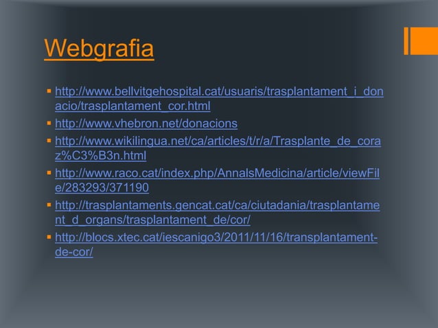 Trasplantament de cor | PPT