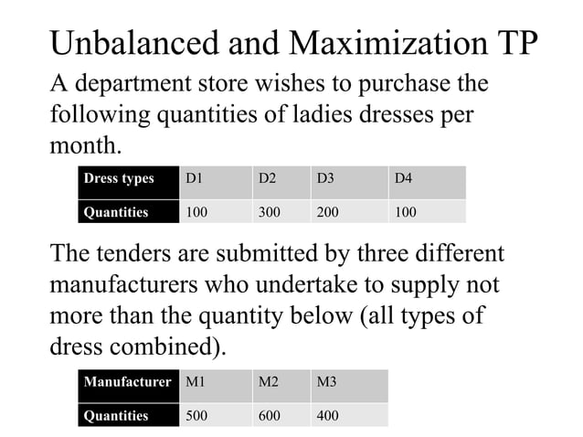 Transportation and transshipment problems | PDF | Logistics and ...