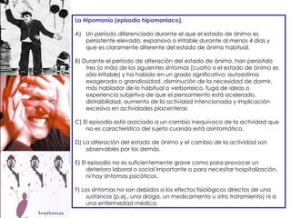 TRASTORNOS BIPOLARES Y SUS ETAPAS DEL TRANSTORNO | PPTX