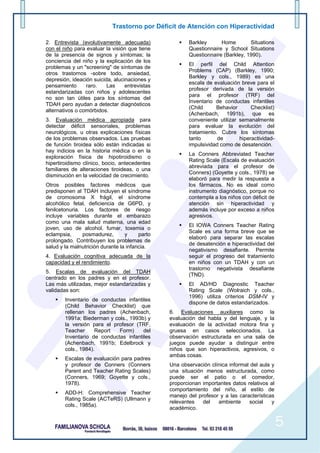 Trastorno deficit-atencion-hiperactividad-tdah | PDF