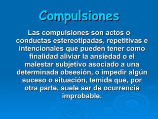 Trastorno OBSESIVO COMPULSIVO | PPT