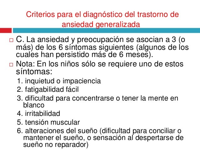 Trastorno De Ansiedad Generalizada Causas