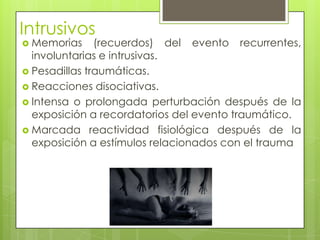 Trastorno de estrés post traumático | PPTX