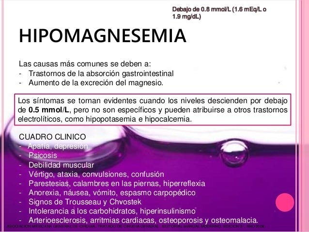 Trastorno de fosforo y magnesio