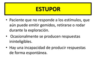 Trastorno de la conciencia semiologia neurologica | PPTX